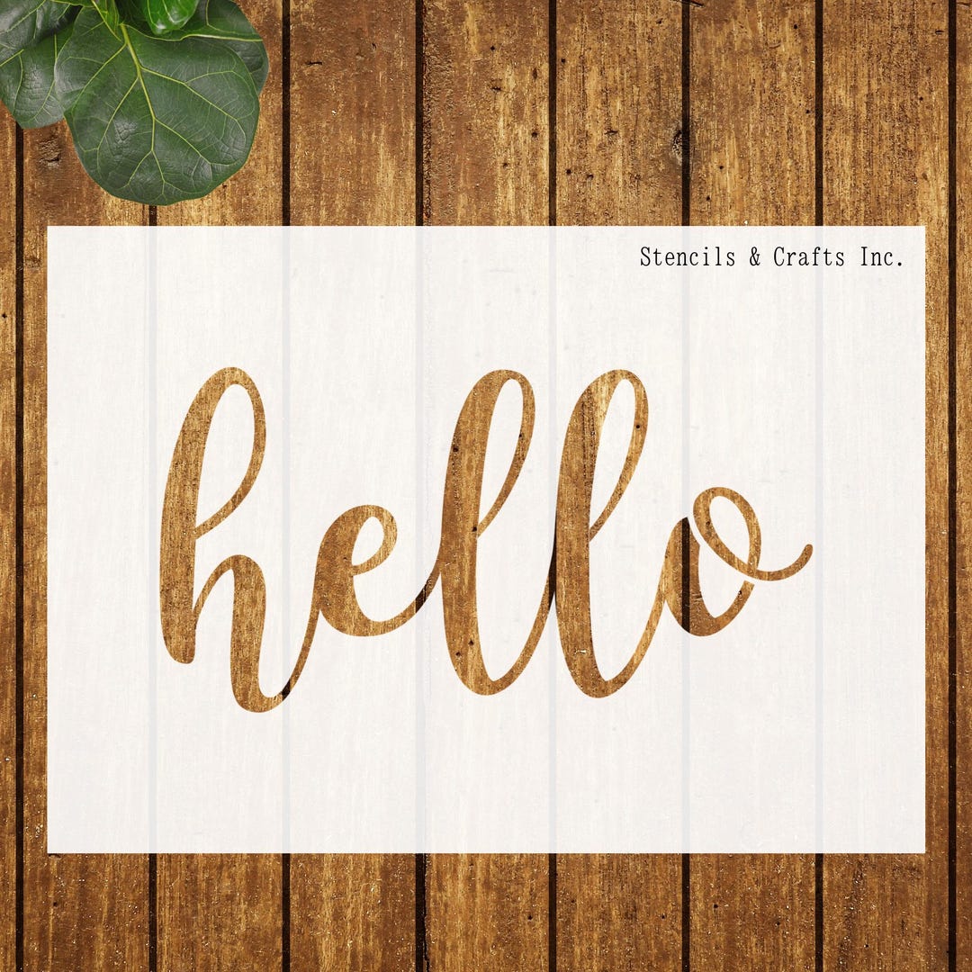 HELLO STENCIL, Reusable Stencil, Word Stencil, Craft Stencil, DIY ...