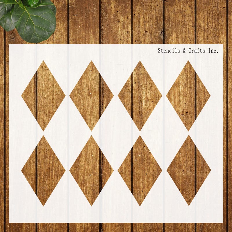 4' Diamond Stencil - Etsy