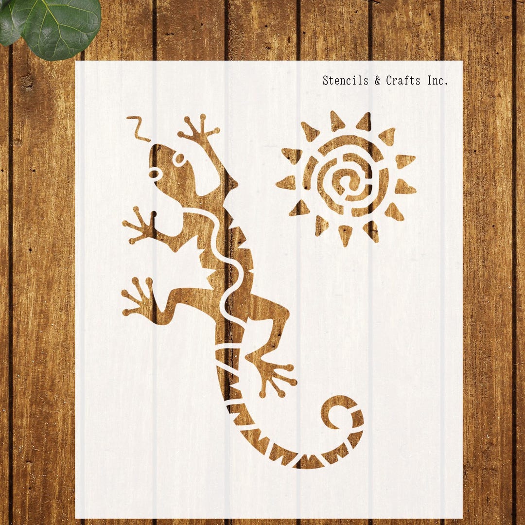 LIZARD STENCIL, Gecko Stencil, Western Southwestern Stencil, Reptile ...