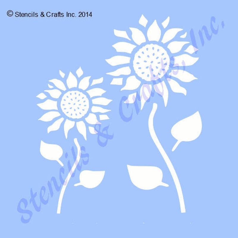 Sunflower Stencil - Etsy