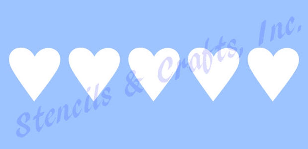 HEARTS STENCIL, Heart Template, Shape Template, Valentines Stencil - Etsy