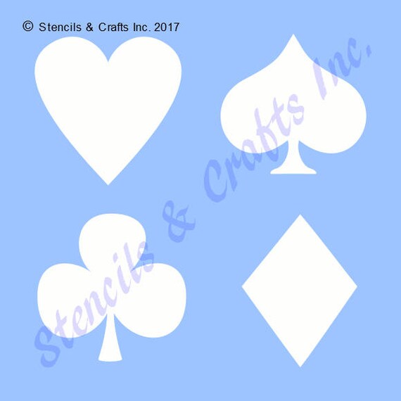 Playing Card Club Stencil