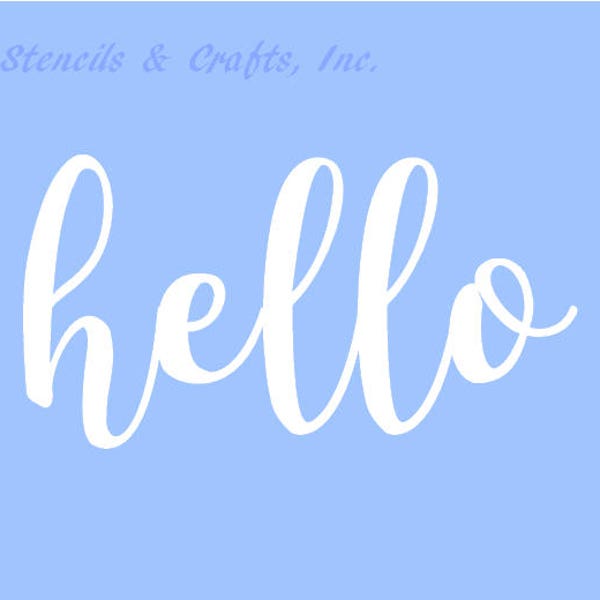 Hello Stencil - Etsy