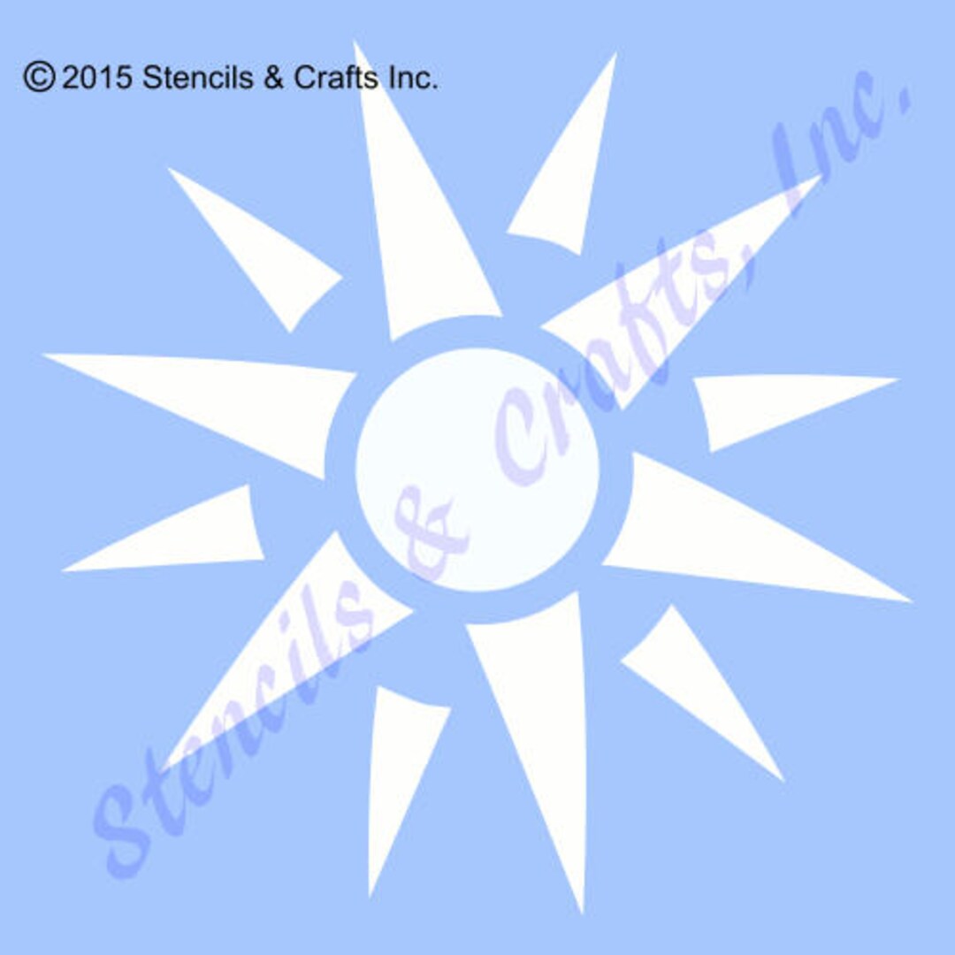 5" SUN WESTERN STENCIL, Sun Pattern, Celestial Template - Etsy