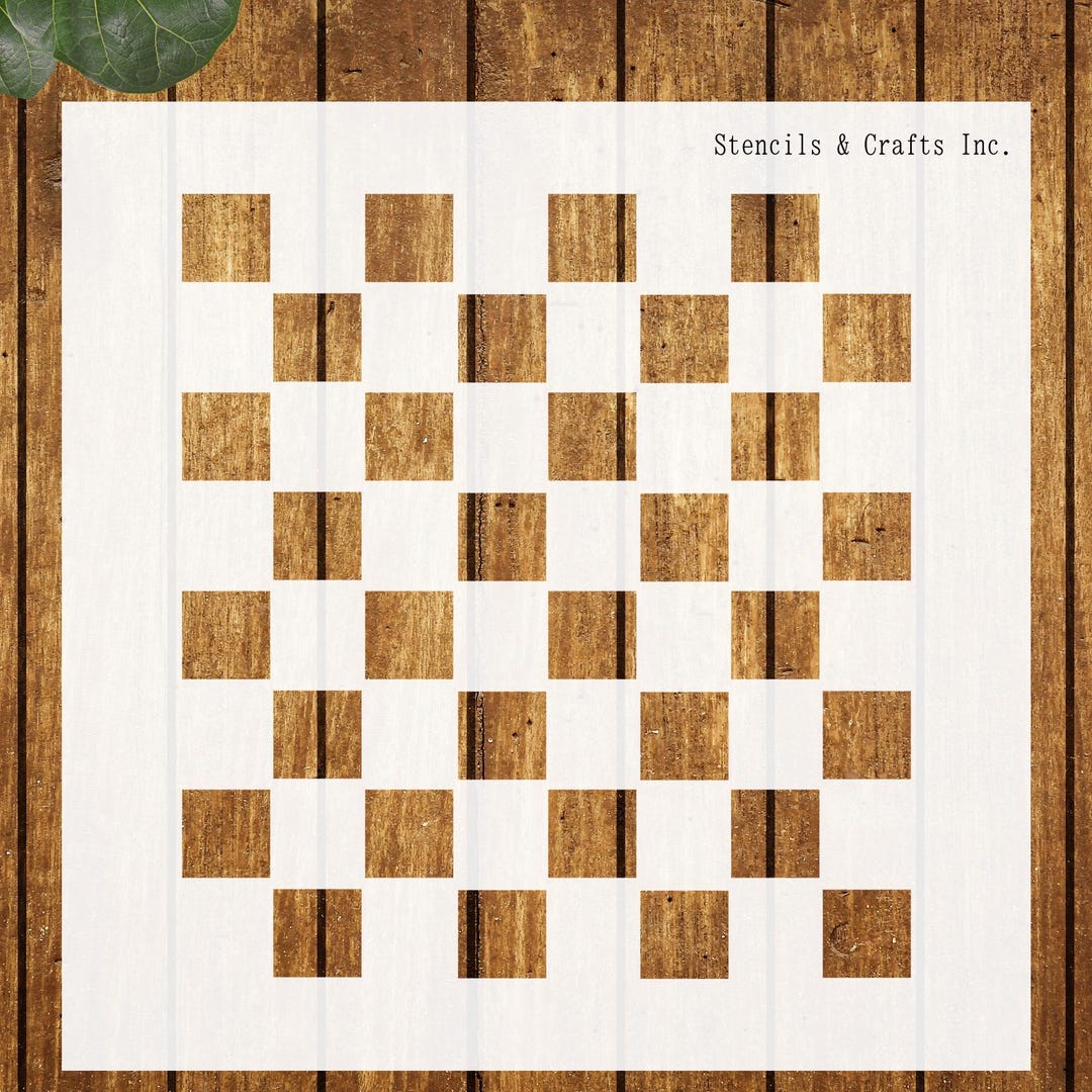 1" CHECKERBOARD STENCIL, Square Stencil, Checker Stencil, Game Board ...