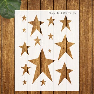 PRIMITIVE STARS STENCIL, Folk Stars, Different Sizes, Star Pattern, Stars Template, Primitive ...