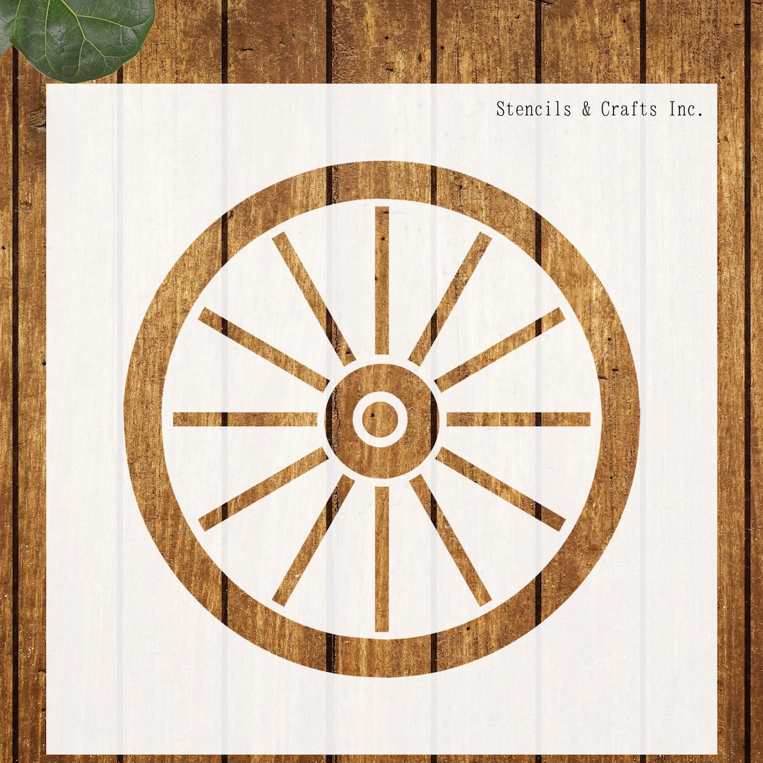 WAGON WHEEL STENCIL, Southwestern Stencil, Wheel Pattern, Wagon Wheel ...