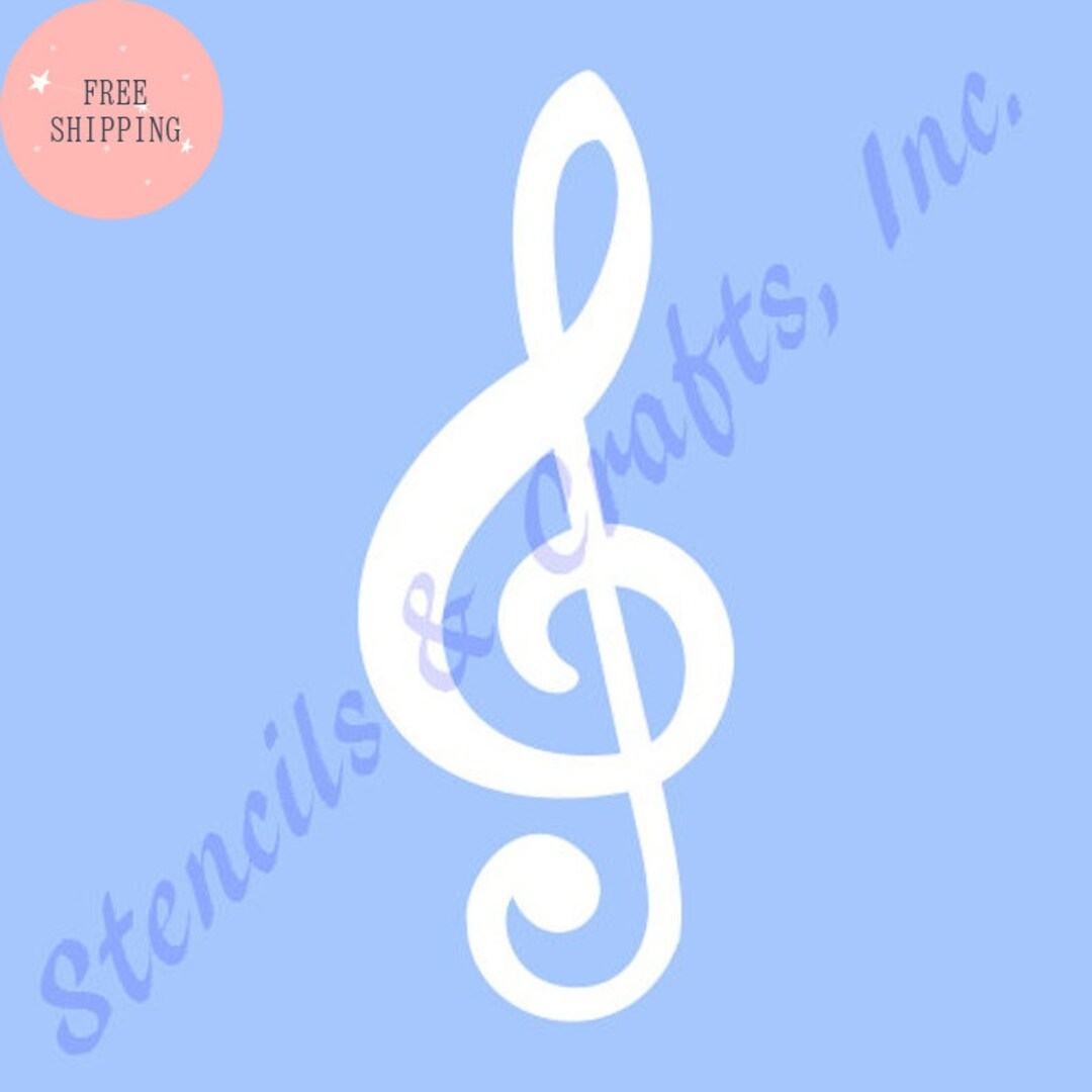 35.5 CLEF STENCIL, Clef Template, Musical Notes Stencil, Musical Notes ...