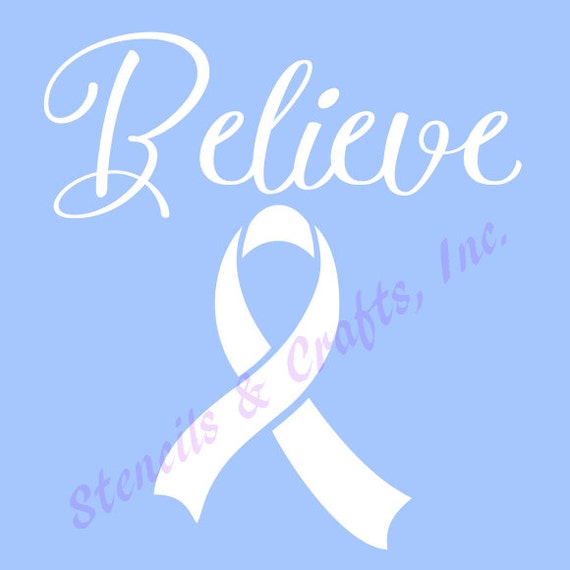 Breast Cancer Ribbon Stencil Template