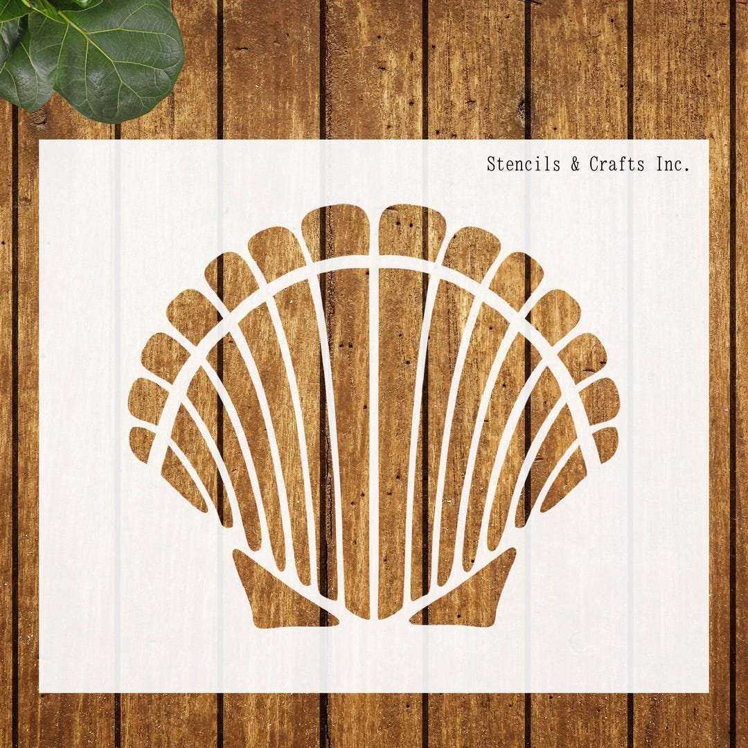 6" SEASHELL STENCIL, Maritime Stencil, Beach Stencil, Shells Pattern ...
