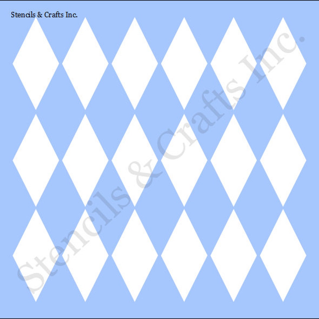 3.5 HARLEQUIN STENCIL, Big Template, Diamonds Template, Harlequin ...