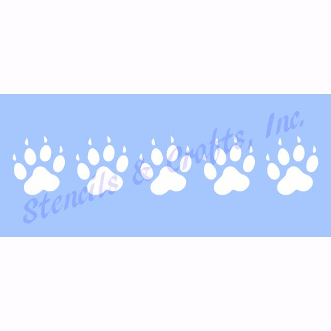 PAW PRINTS STENCIL, Animal Paws Template, Animal Paw Prints Stencil - Etsy