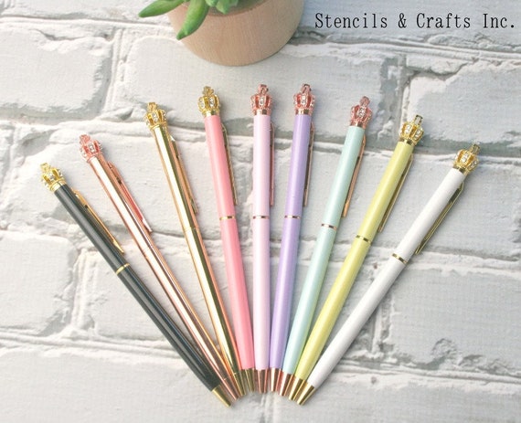 CROWN PENS Ballpoint Pen Different Colors Stationery - Etsy