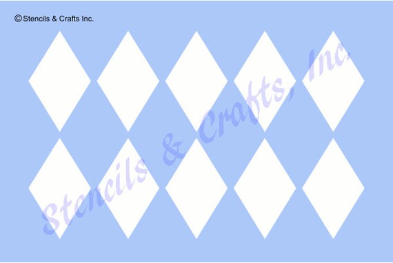 3 DIAMOND STENCIL Diamond Template Border Diamond - Etsy