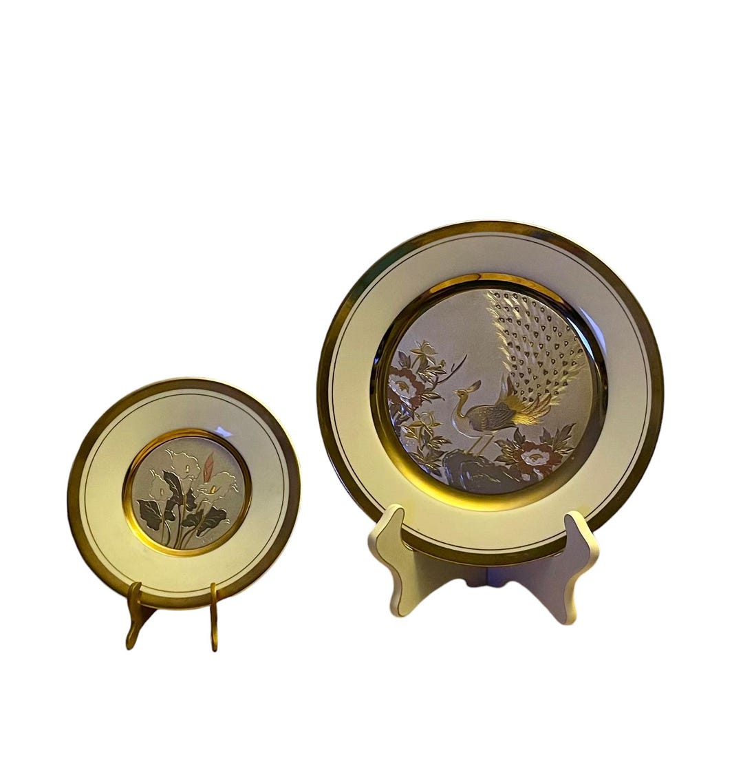 2pc Vantage the Art of Chomin Platr, 24K Gold Edged, Plate#3127 - Etsy