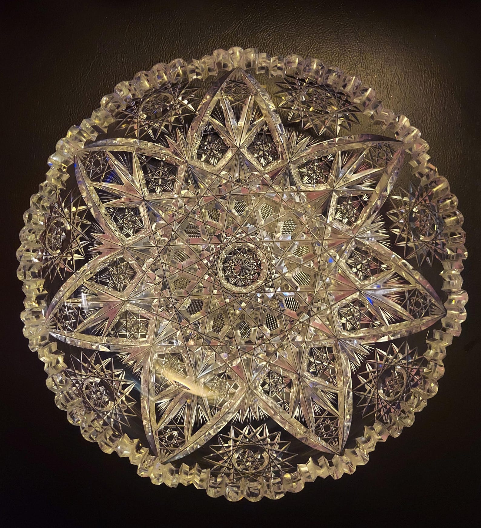 Handcrafted ABP American Brilliant Raymond Cut Glass Crystal Shallow ...