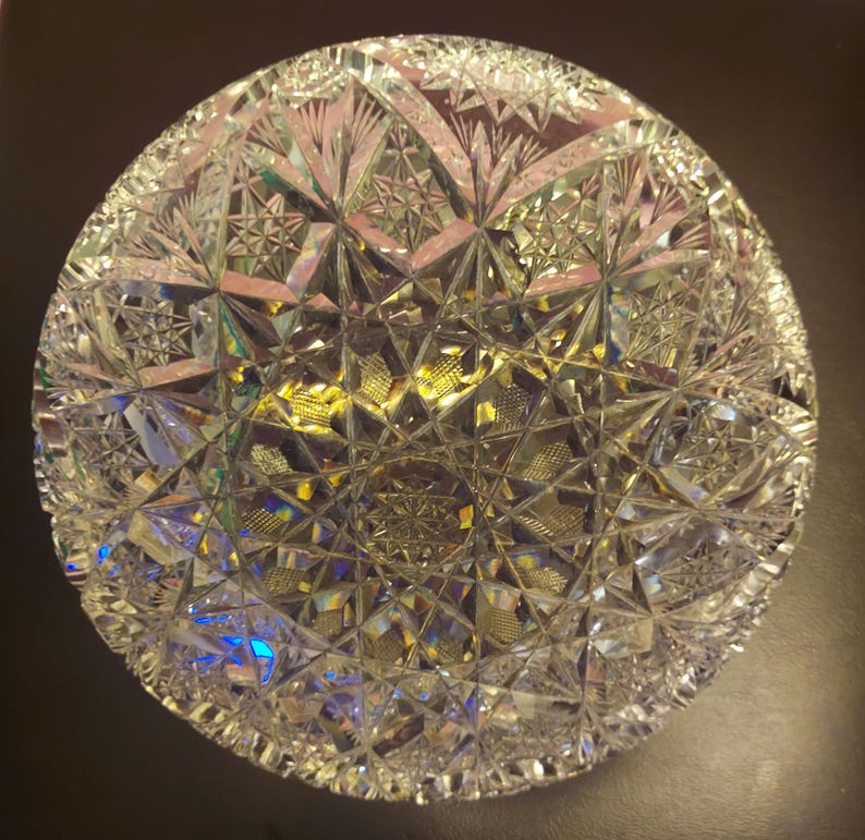 Handcrafted ABP American Brilliant Raymond Cut Glass Crystal Shallow ...