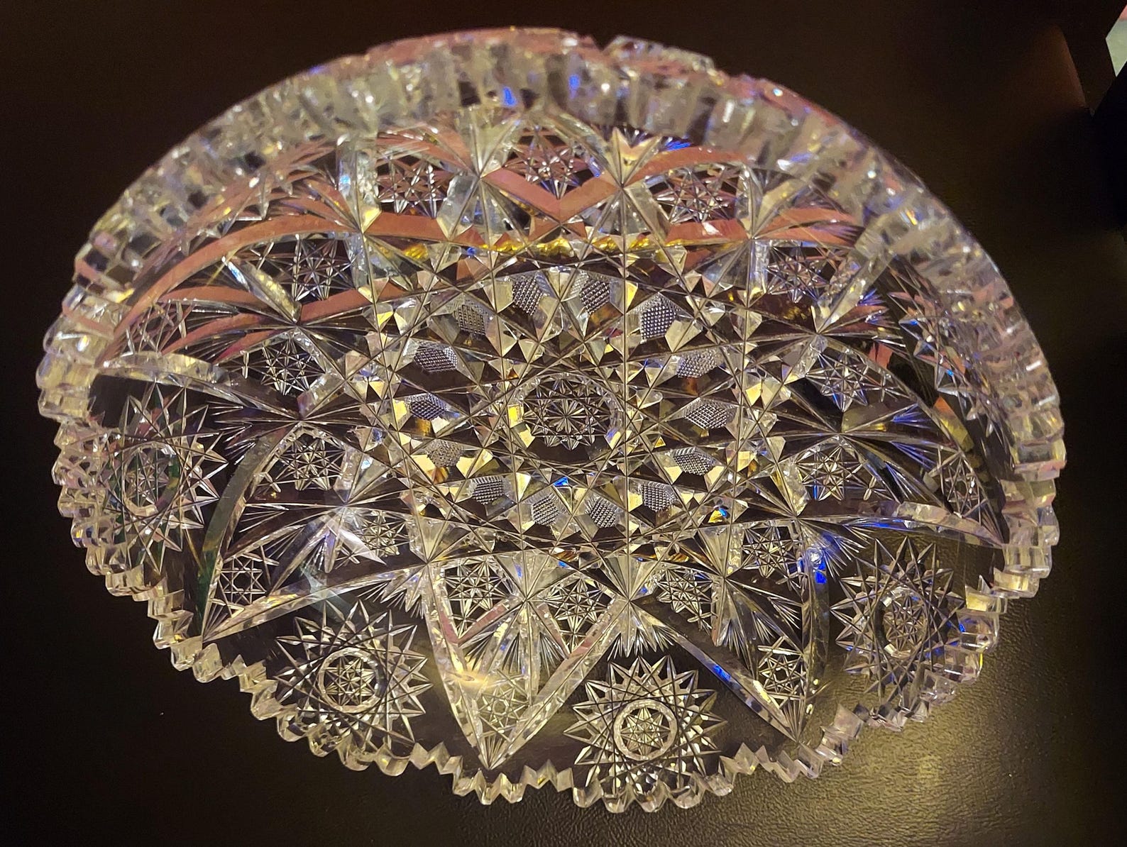 Handcrafted ABP American Brilliant Raymond Cut Glass Crystal Shallow ...