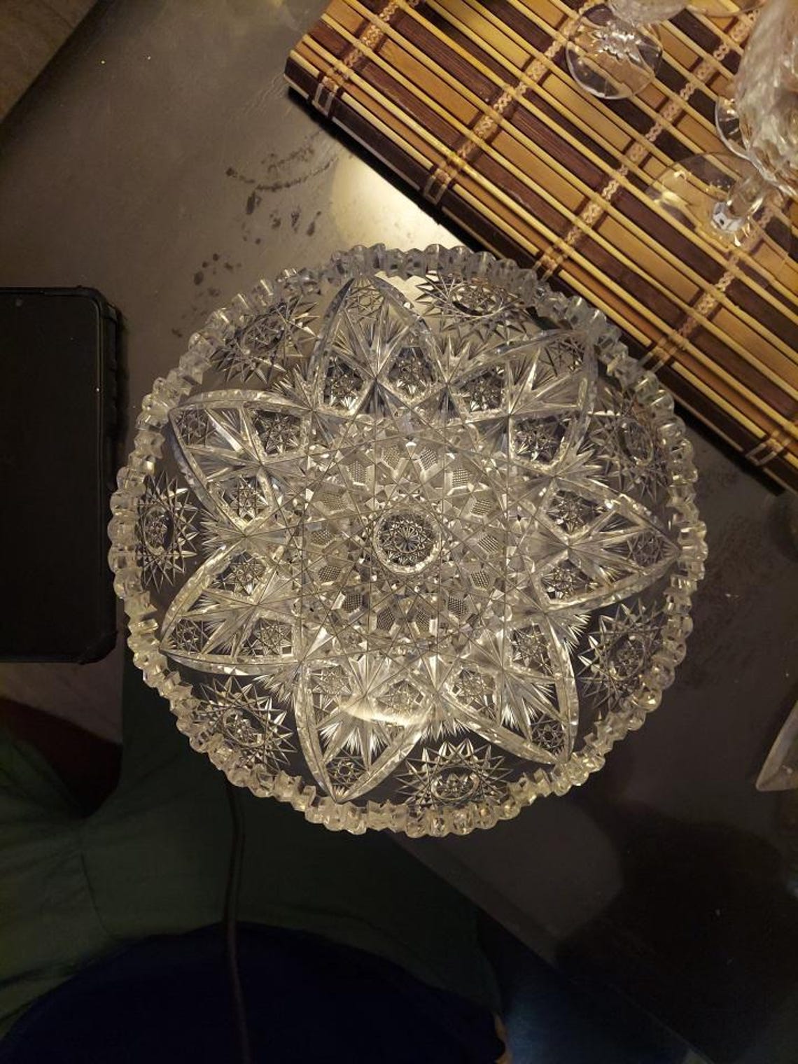 Handcrafted ABP American Brilliant Raymond Cut Glass Crystal Shallow ...