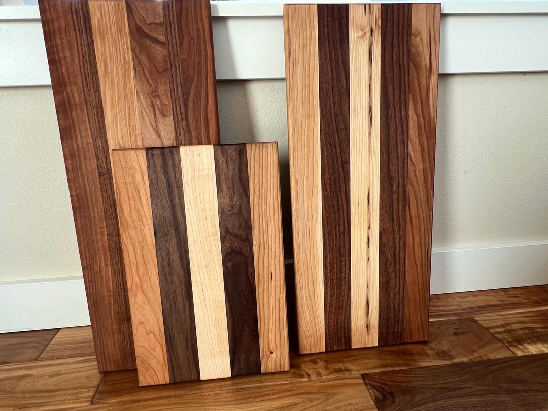 Handcrafted Hardwood Charcuterie Board: Mixed Wood Display Board - Etsy