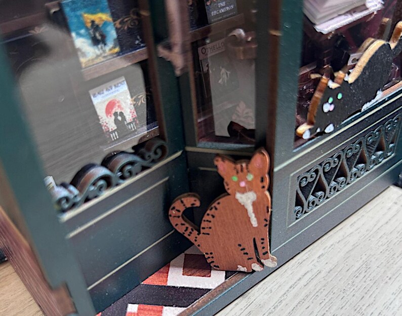 Readymade Book Nook Book Shop, Customisable, Handmade Gift Book Nook ...