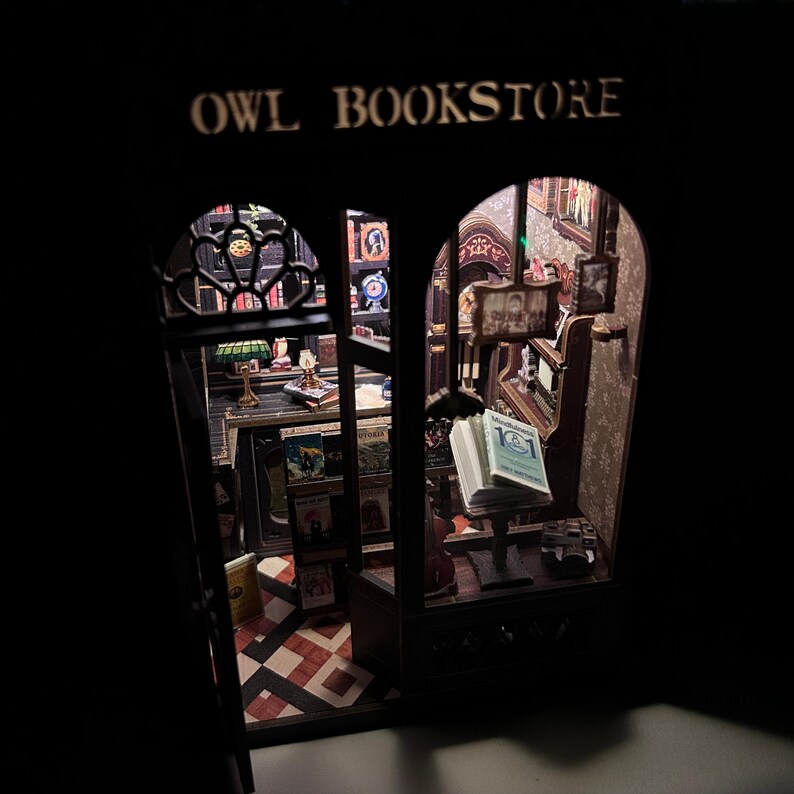 Readymade Book Nook Book Shop, Customisable, Handmade Gift Book Nook ...