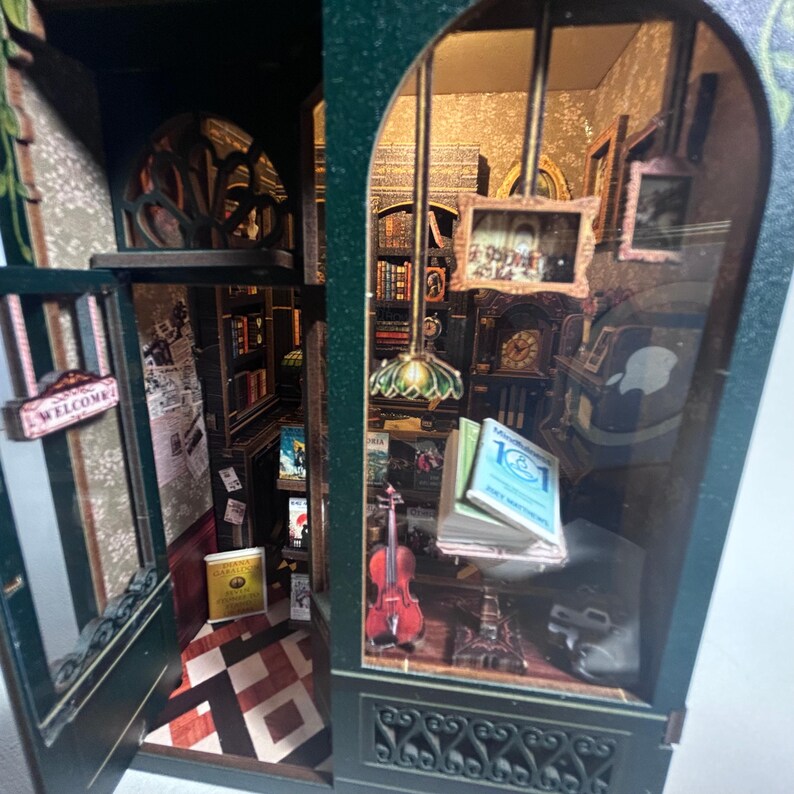 Readymade Book Nook Book Shop, Customisable, Handmade Gift Book Nook ...