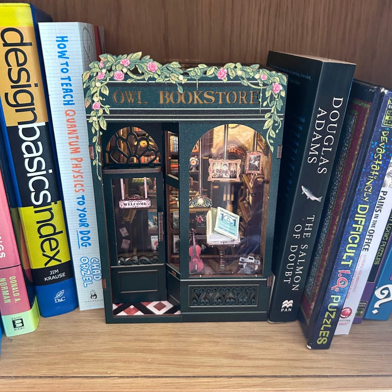 Readymade Book Nook Book Shop, Customisable, Handmade Gift Book Nook ...