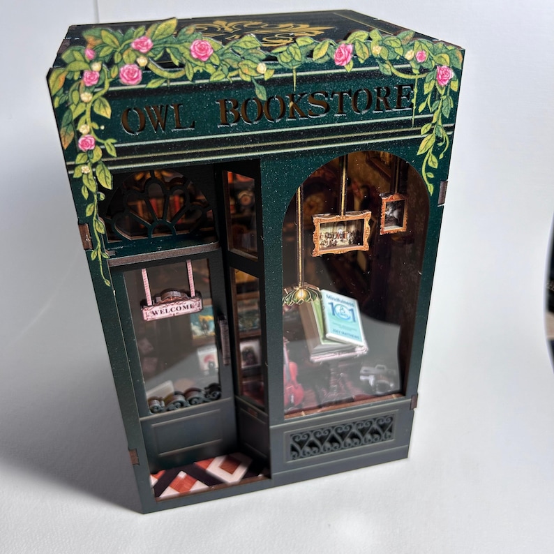 Readymade Book Nook Book Shop, Customisable, Handmade Gift Book Nook ...