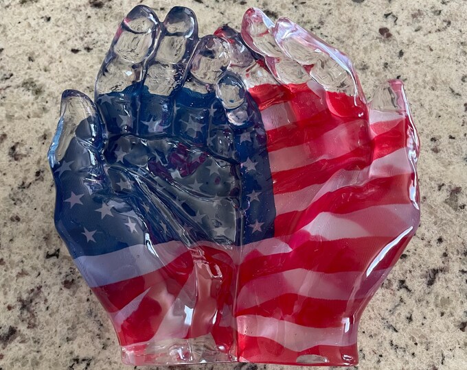 American Flag Epoxy Resin Hands - Etsy
