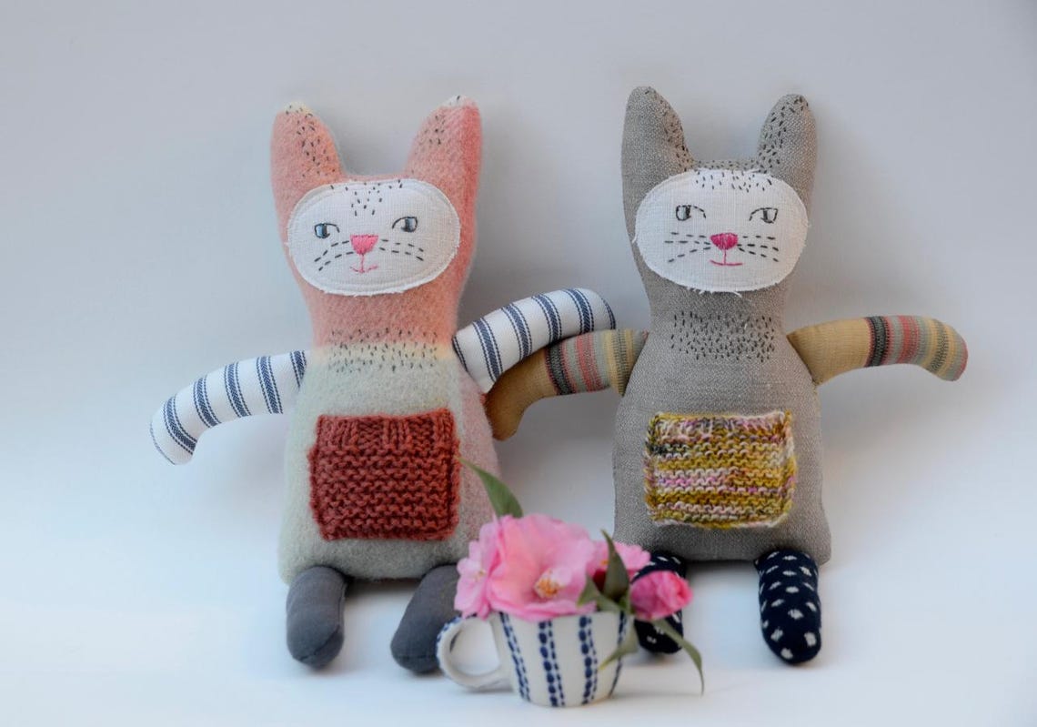 Cat Softie Pattern Soft Toy Sewing Pattern - Etsy