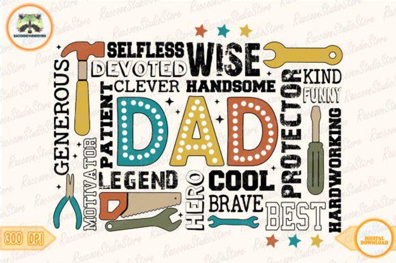 Dad PNG, Father's Day PNG, Best Dad Ever - Etsy