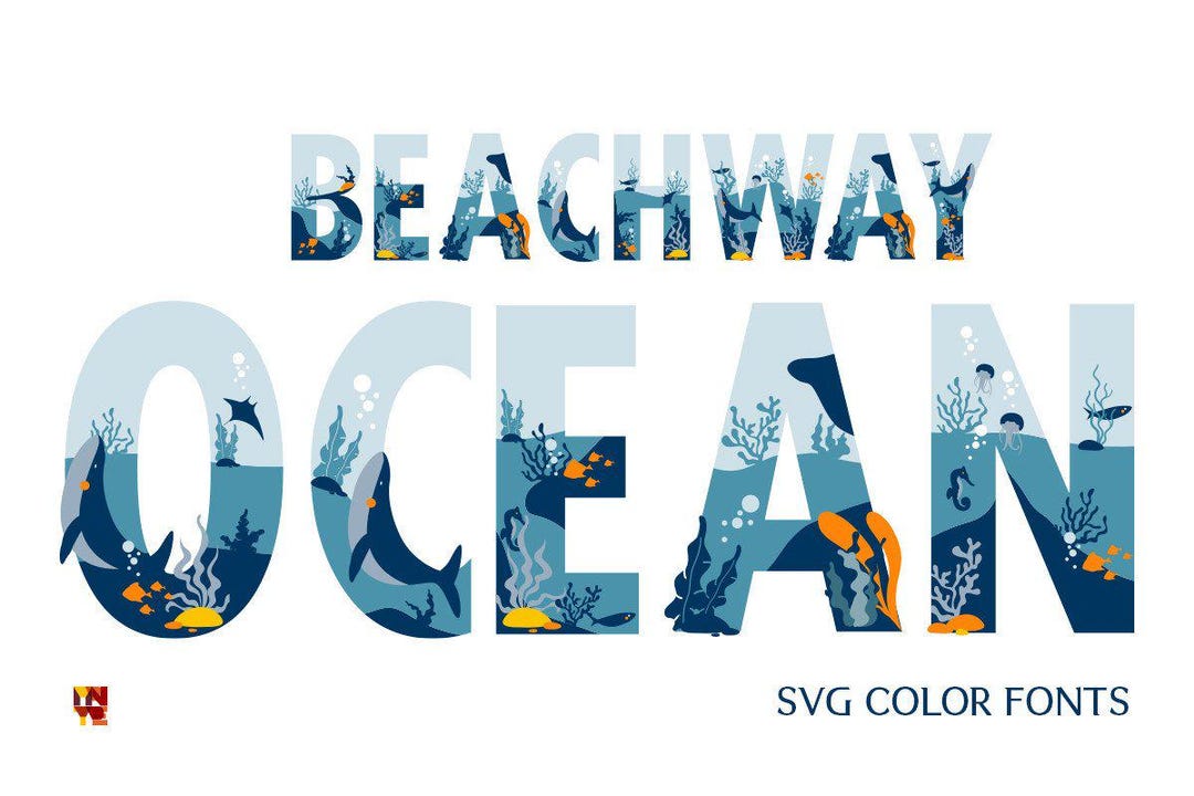 Beachway Ocean Font, Tropical Handwritten Typeface, Digital Download ...