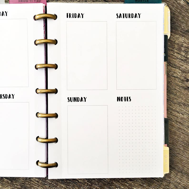 Mini Happy Planner Vertical Weekly Planner Printable Undated - Etsy