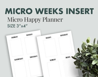 Weekly Micro Planner - Etsy