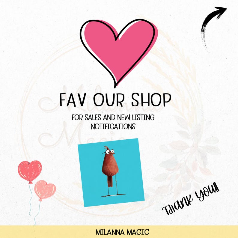 Whimsical Quirky Birds Clipart Set | Cartoon Style Illustrations for ...