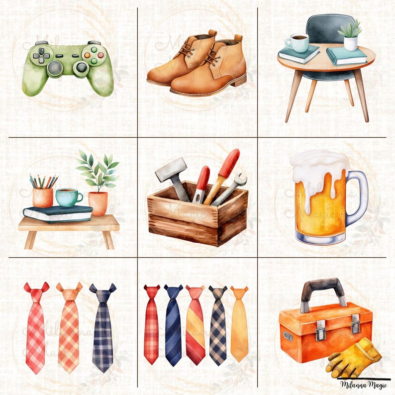 Father’s Day Clipart Bundle PNG | Dad and Kid Clipart | 53 Dad Life ...