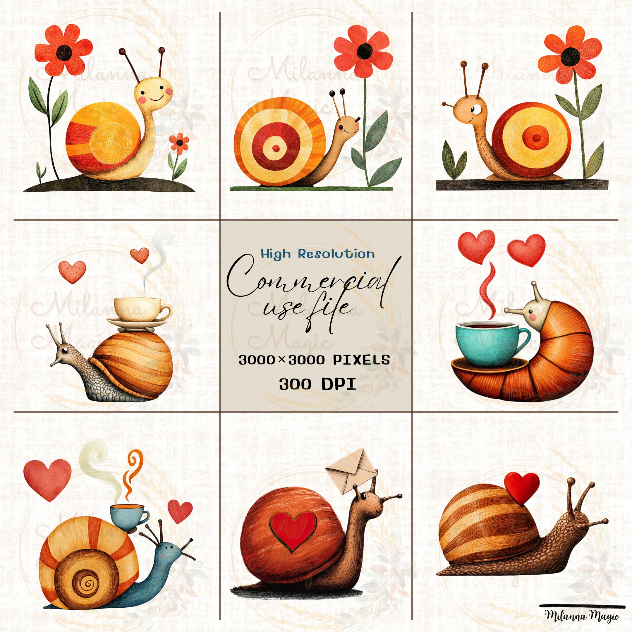 Funny Snail Png | Cute Quirky Snail Clipart | Garden Bugs Doodles ...