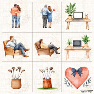 Father’s Day Clipart Bundle PNG | Dad and Kid Clipart | 53 Dad Life ...