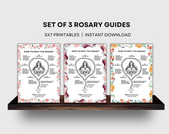 Kids Rosary Guide, Printable Rosary Card, Catholic Prayer Card ...