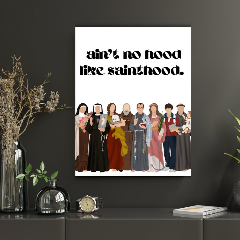 Saint Poster, Catholic Wall Art, Saint Quote Poster, Catholic Poster ...