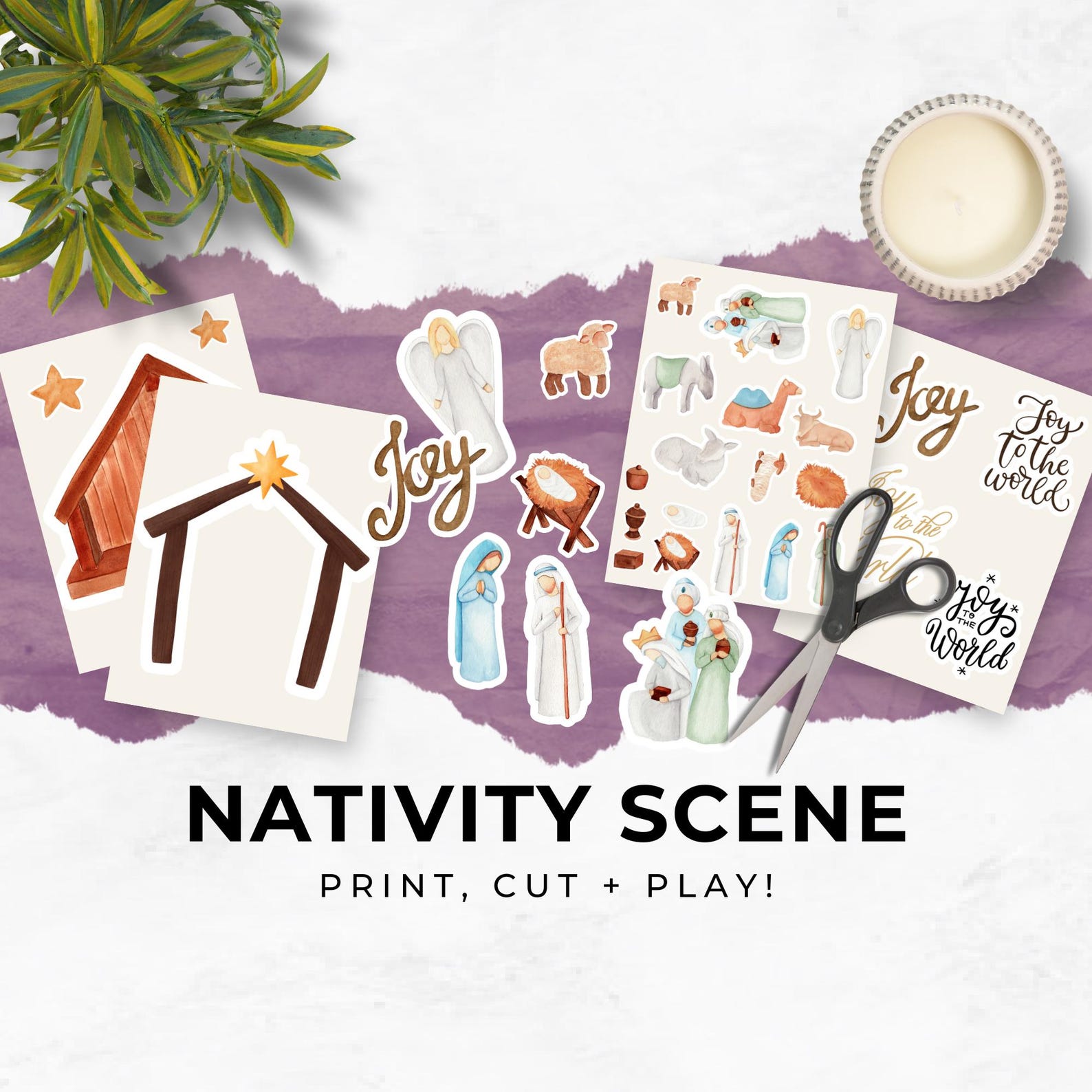 Nativity Scene Activity, Advent Activity for Kids, Kids Advent ...