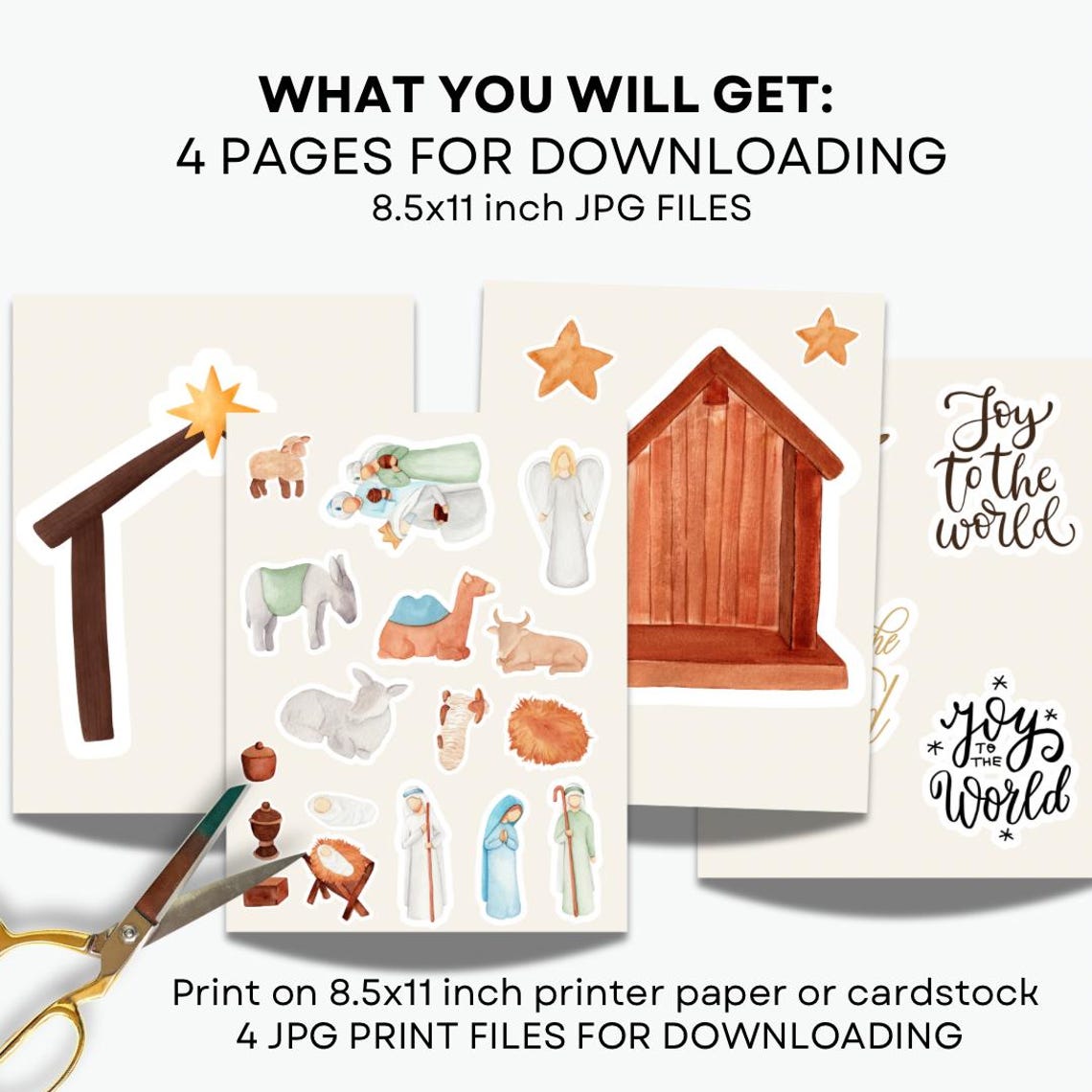 Nativity Scene Activity, Advent Activity for Kids, Kids Advent ...