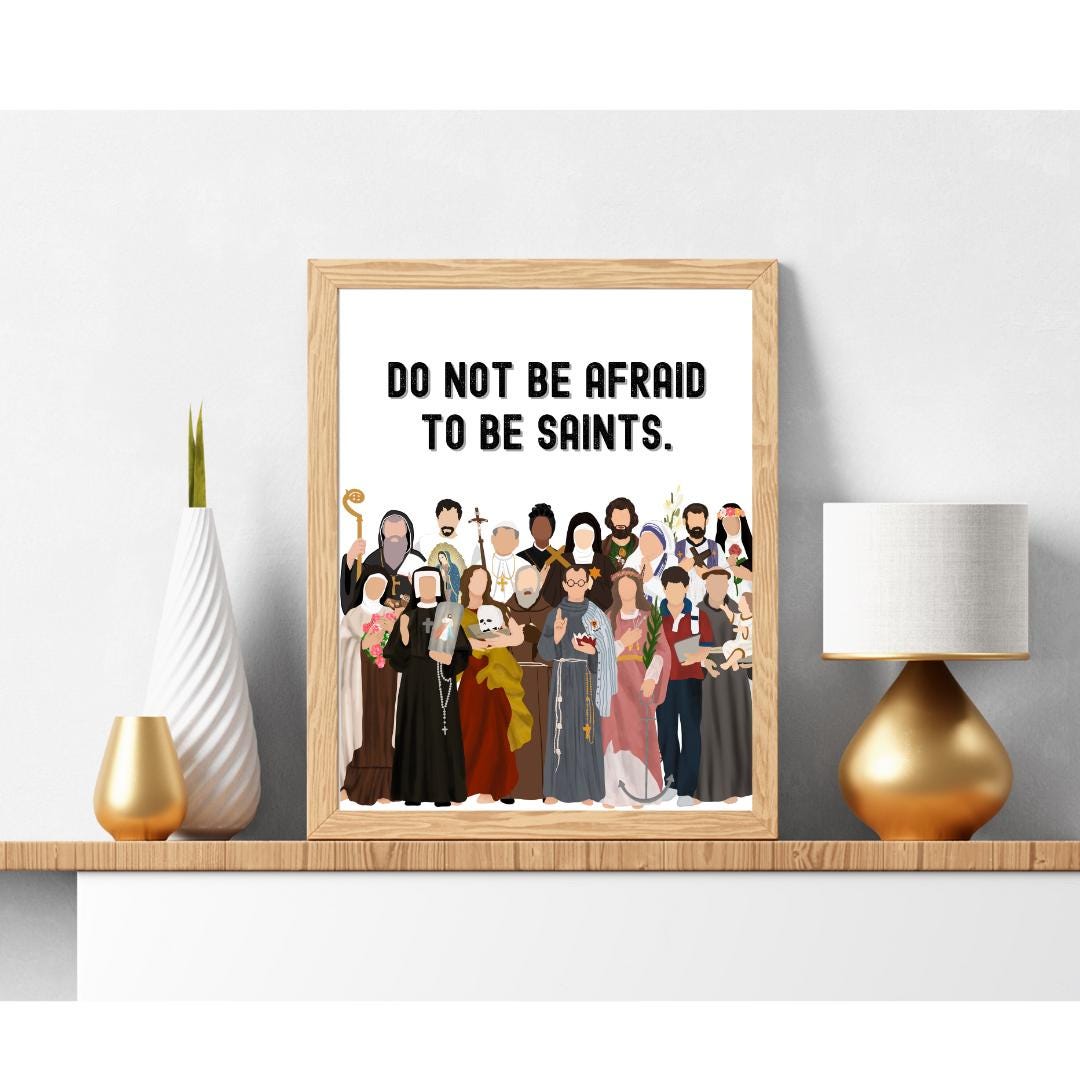 Catholic Saint Wall Art, Catholic Classroom Poster Set, Saint Quote ...