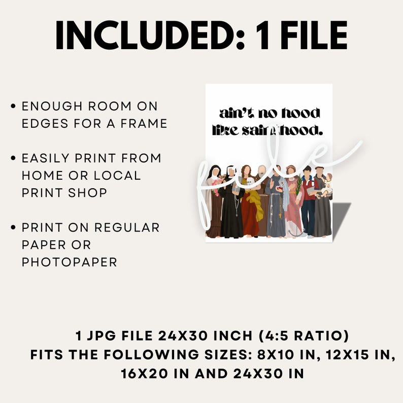 Saint Poster, Catholic Wall Art, Saint Quote Poster, Catholic Poster ...