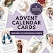 Advent Calendar Printable Cards, Advent Prayer Cards, Advent Activity ...