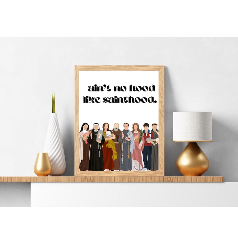 Saint Poster, Catholic Wall Art, Saint Quote Poster, Catholic Poster ...