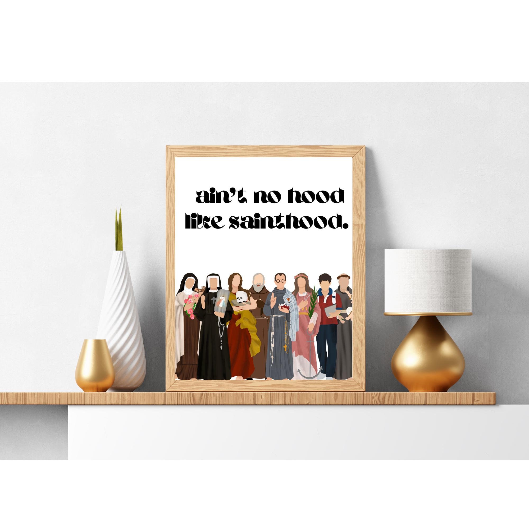 Saint Poster, Catholic Wall Art, Saint Quote Poster, Catholic Poster ...