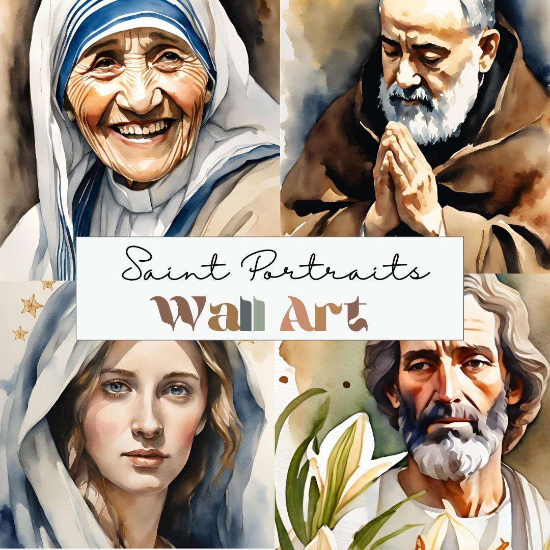 Catholic Wall Art Bundle, Catholic Poster Set, Catholic Art, Catholic ...