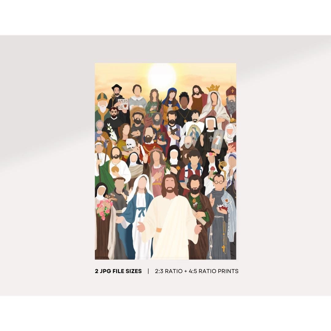 Saint Poster, Catholic Wall Art, Catholic Poster, Catholic Decor, Saint ...